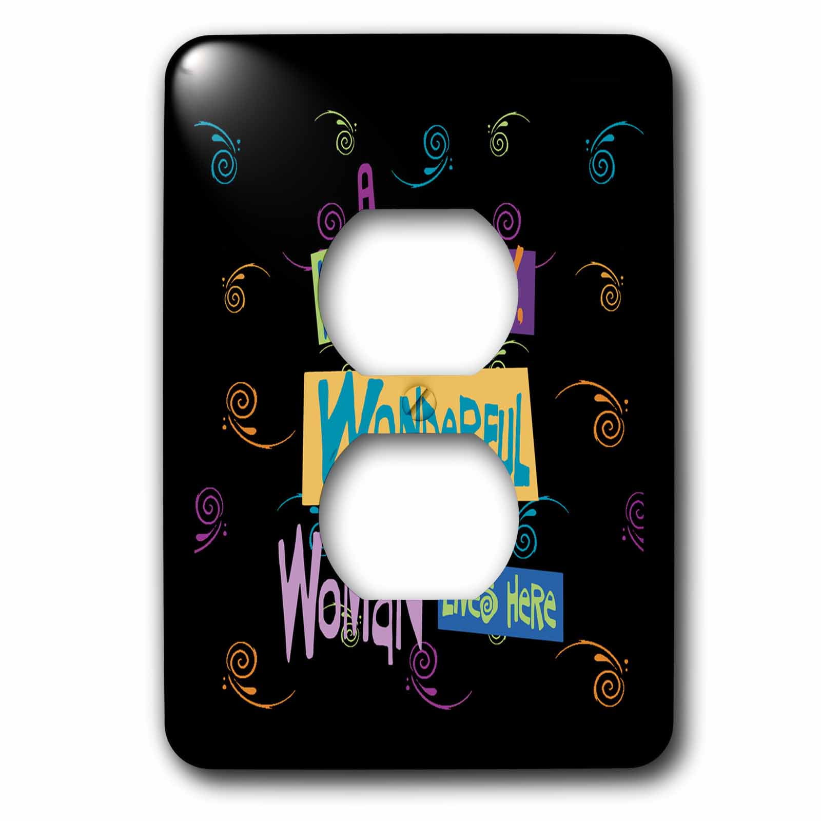 3dRose, Wild Wacky Wonderful Woman, 2 plug outlet cover - Walmart.com