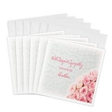 3dRose, With Deepest Sympathy on the Loss of your Brother - Pink Roses, 6 Greeting Cards with ...
