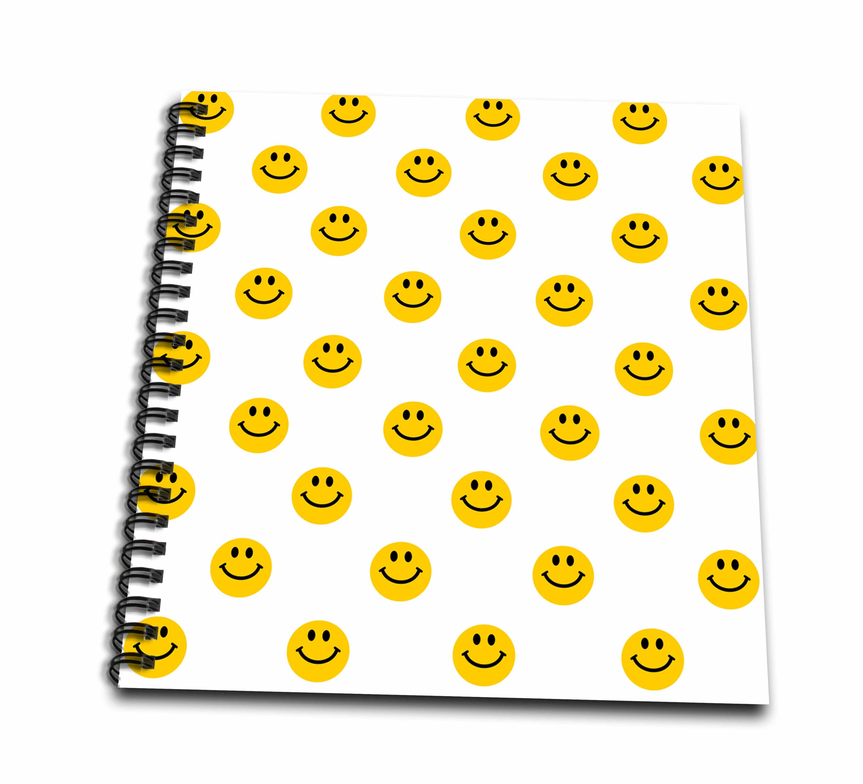 3dRose, Yellow smiling Face pattern - Cute Traditional Happy Smilies ...