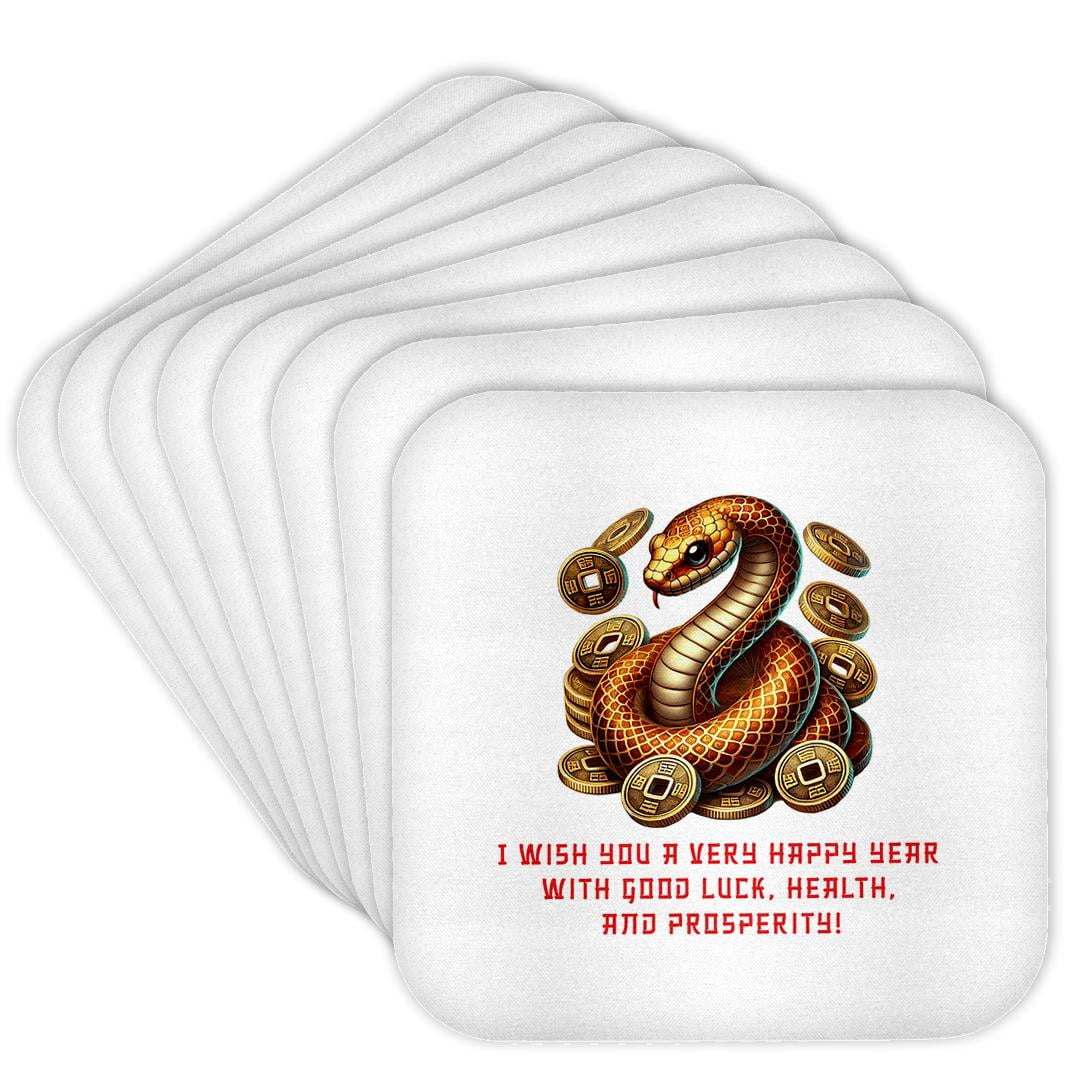 3drose, Yellow Snake and New Year Wish. Chinese Zodiac 2025. Gift for ...