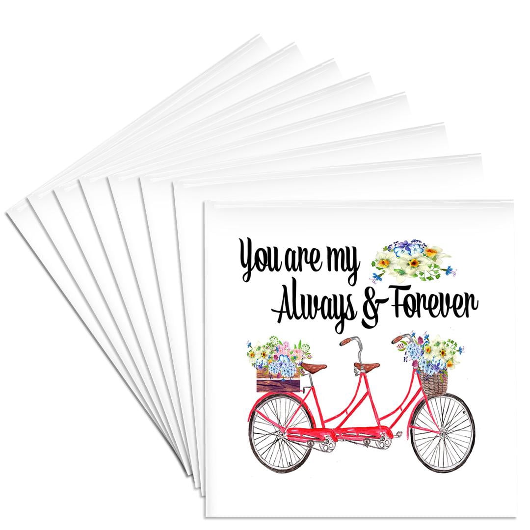 3drose, You Are My Always and Forever with a Bicycle Built for Two, Set ...