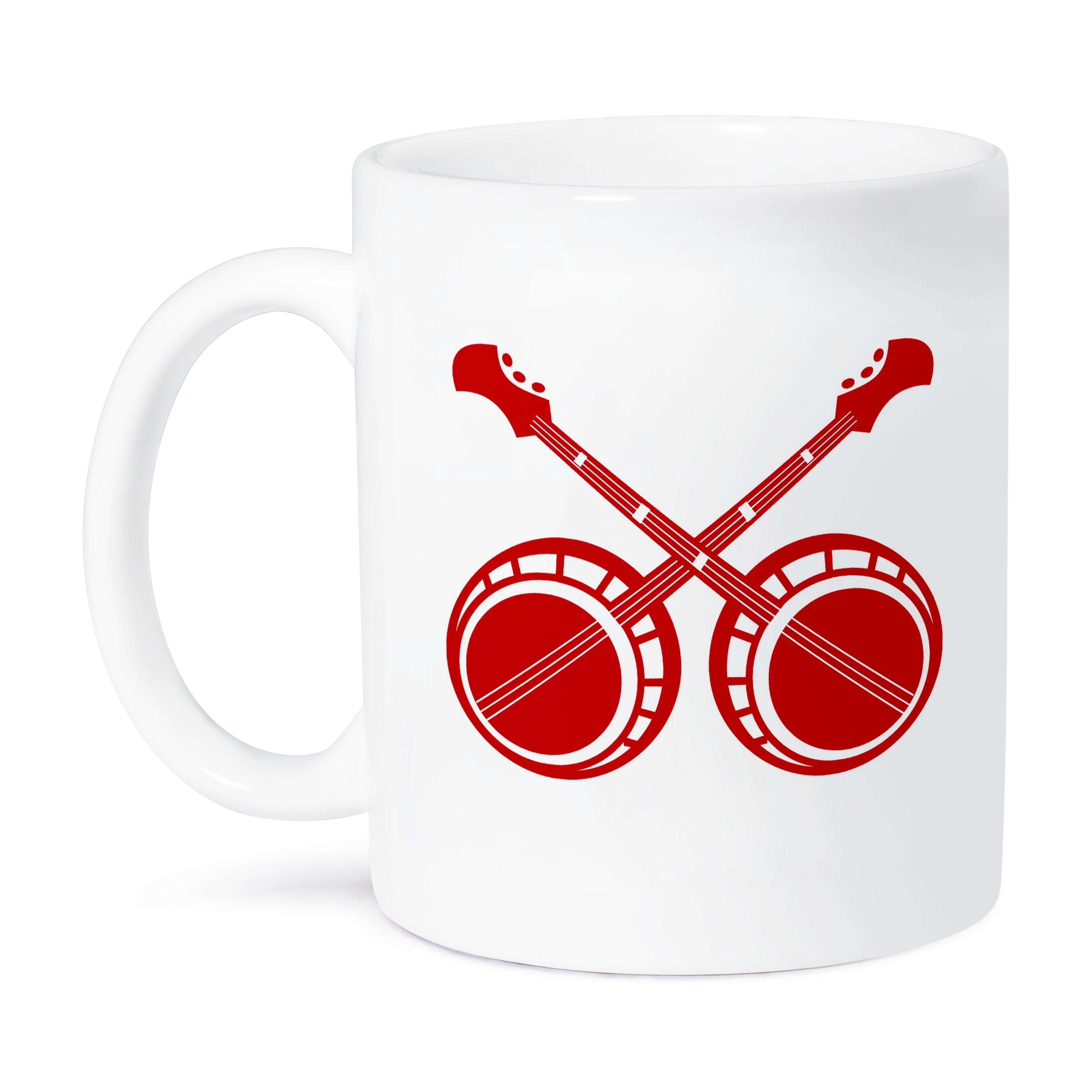 3dRose, crossed banjos red, 15oz Mug - Walmart.com