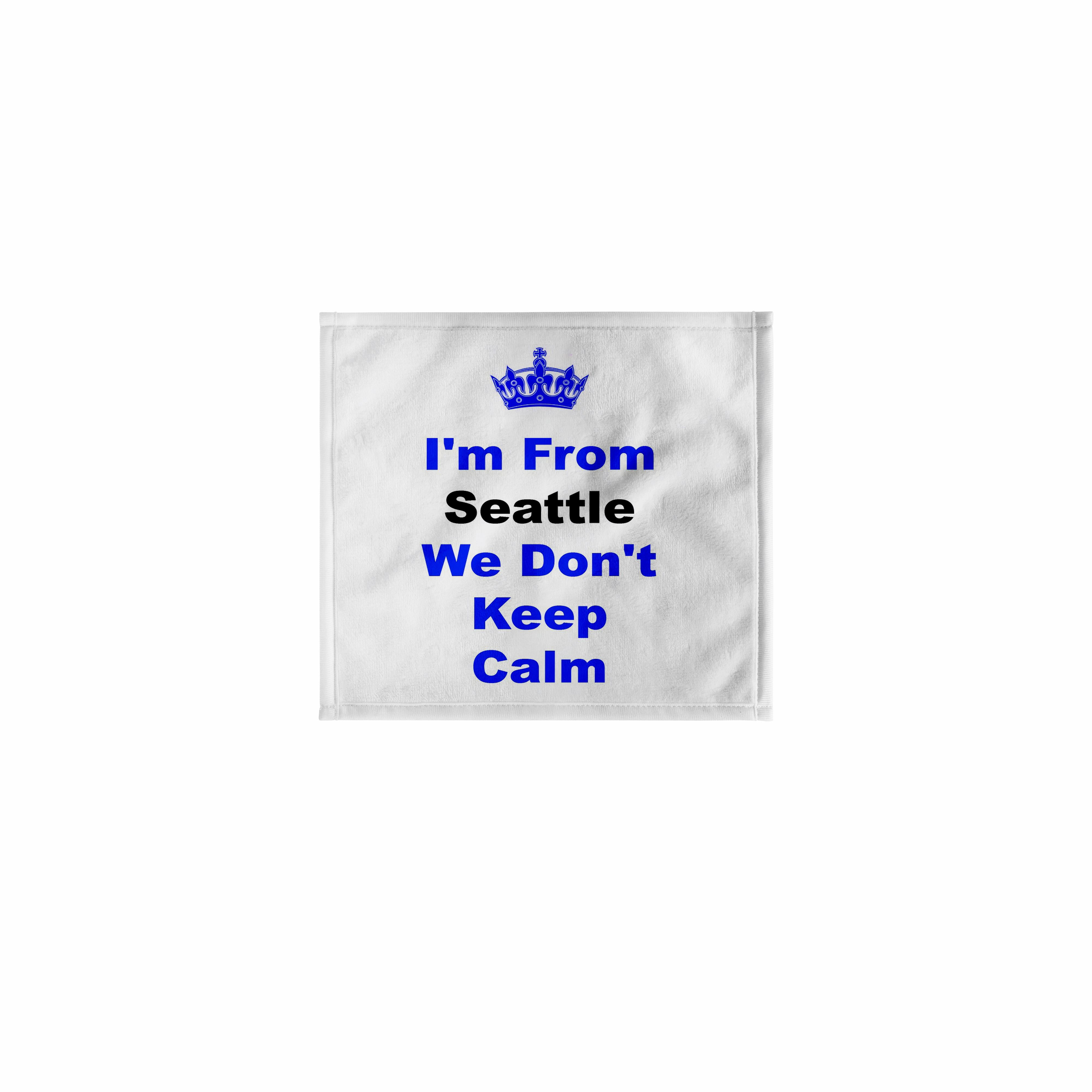 3dRose, dont keep calm, Seattle, blue and black letters on white ...