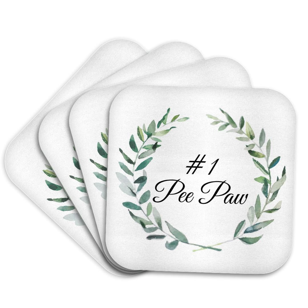 3drose, #1 Pee Paw Written Inside a Laurel Wreath on a White Background ...