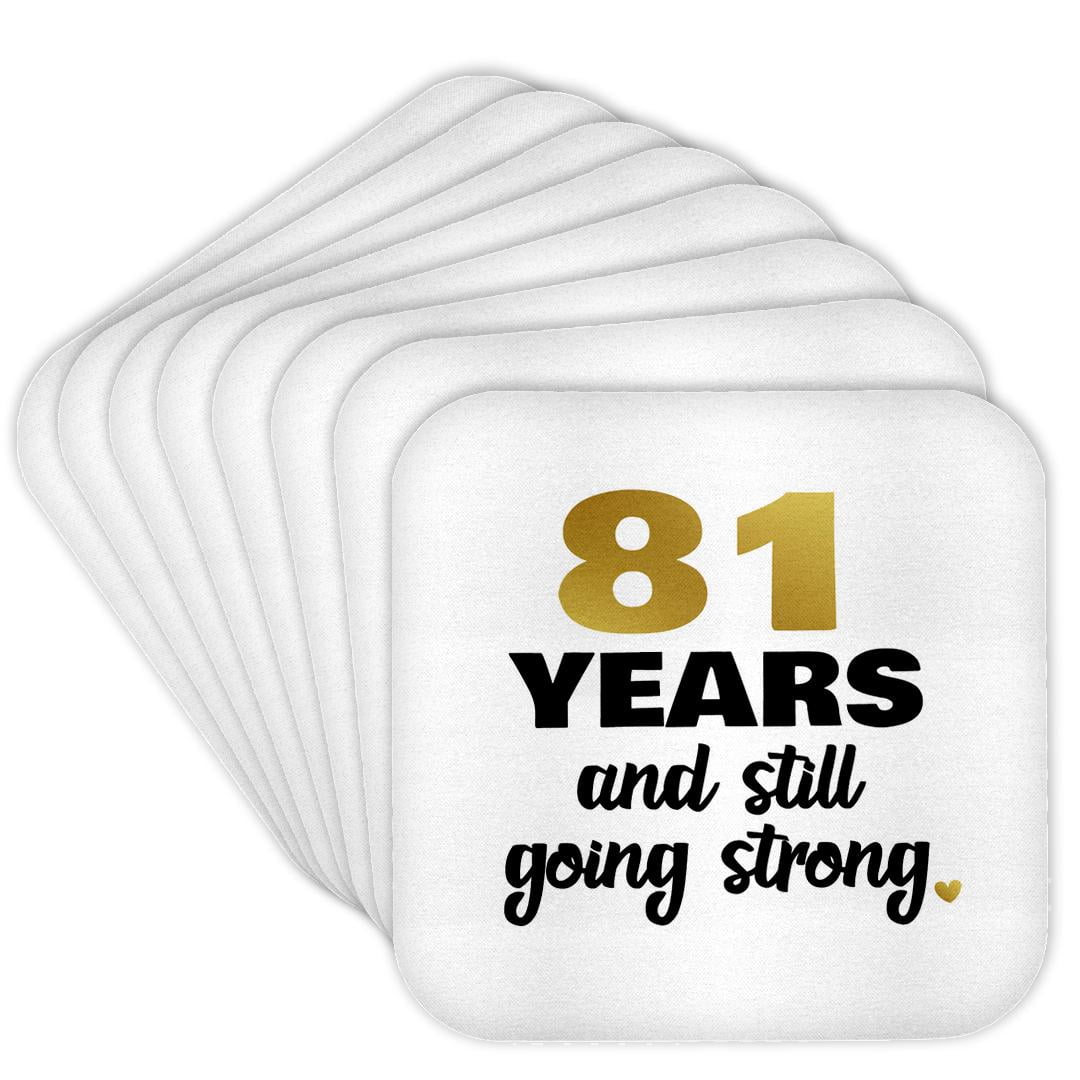 3drose, 81st Birthday Still Going Strong 81 Bday Gift, Set of 8 ...
