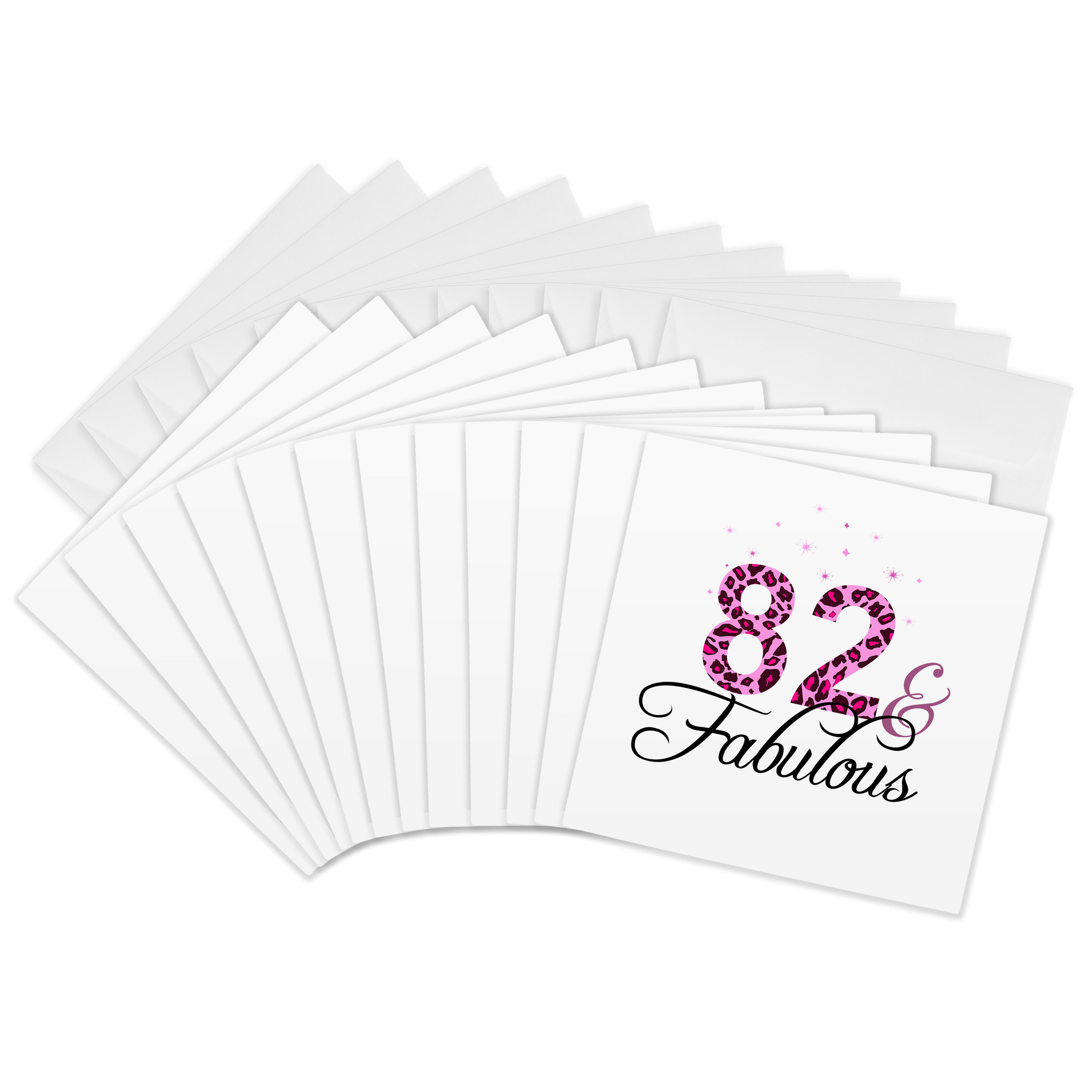 3drose, 82 and Fabulous - Fun Girly Birthday Gift - Black and Hot Pink ...