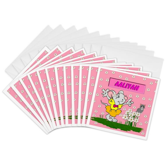 3drose, Aaliyah - Decorative Name Specific Childrens Art, 12 Greeting ...