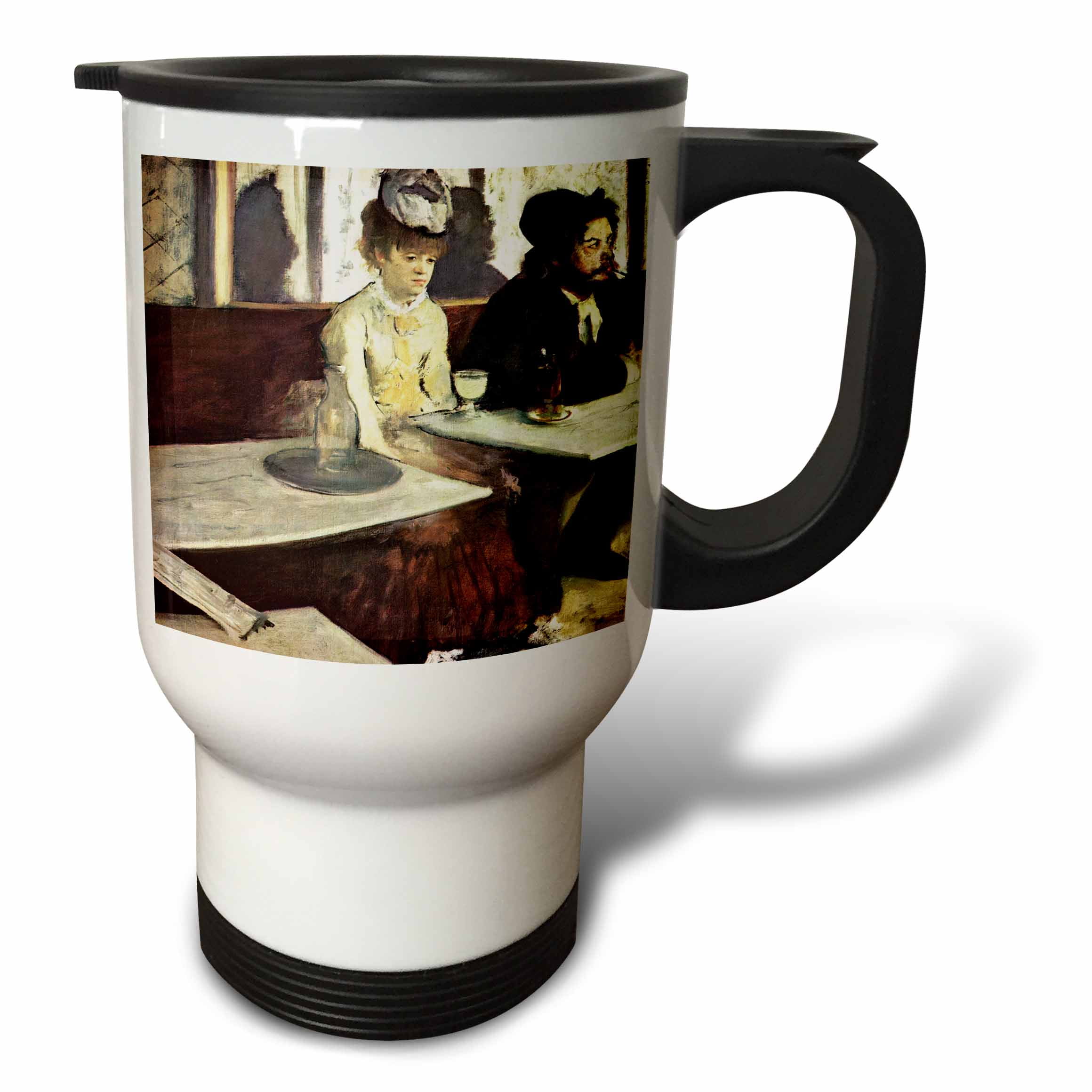 3drose, Absinthe by Edgar Degas, 14oz Stainless Steel Travel Mug ...
