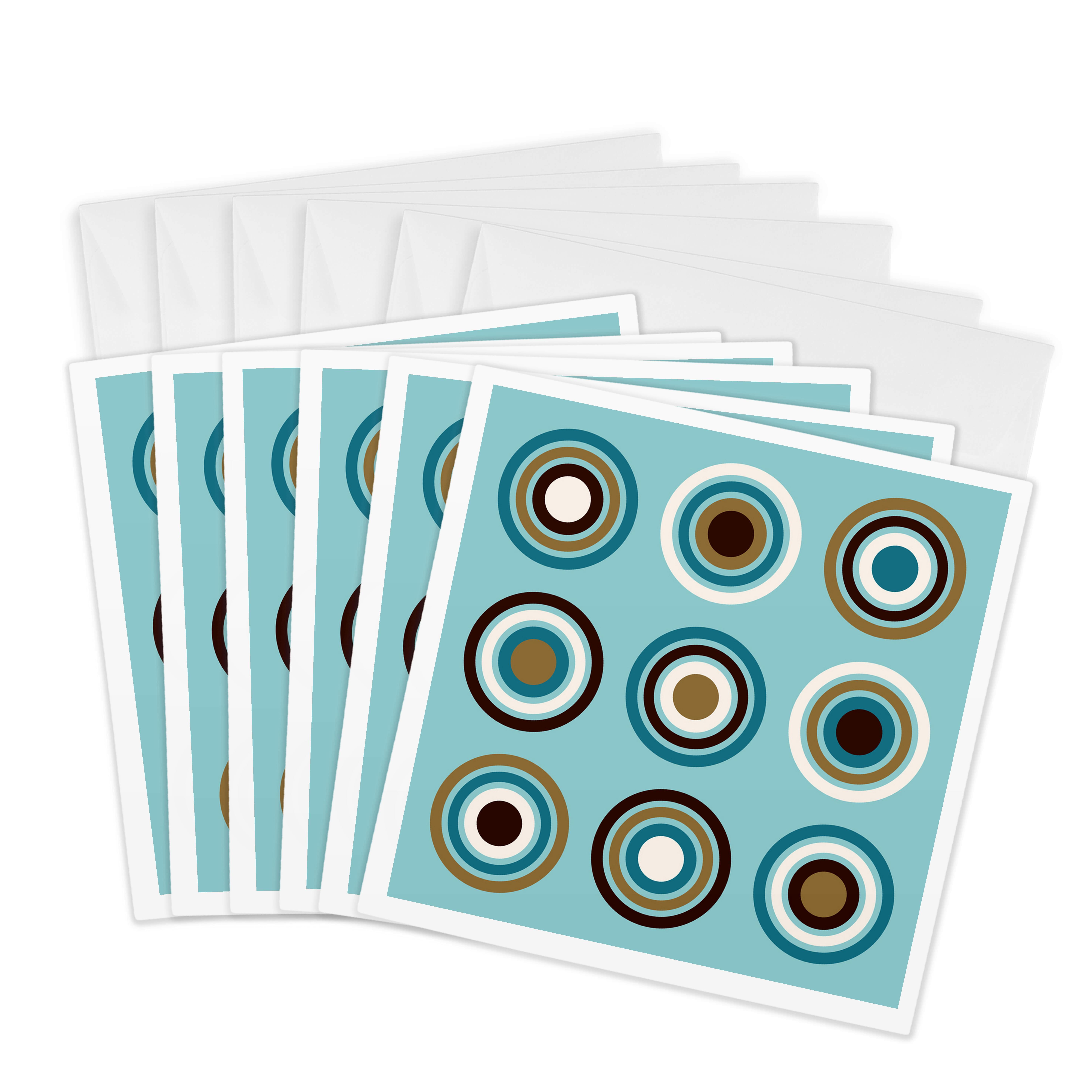 3drose, Abstract Circles in Faux Gold Color, Cream Color, Teal, Brown ...
