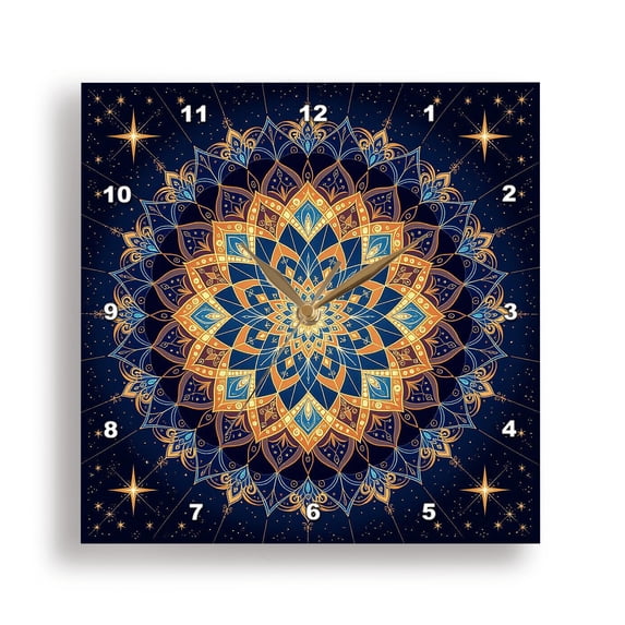 3drose, Abstract Mandala. Magic Shapes Against the Dark Blue Background ...