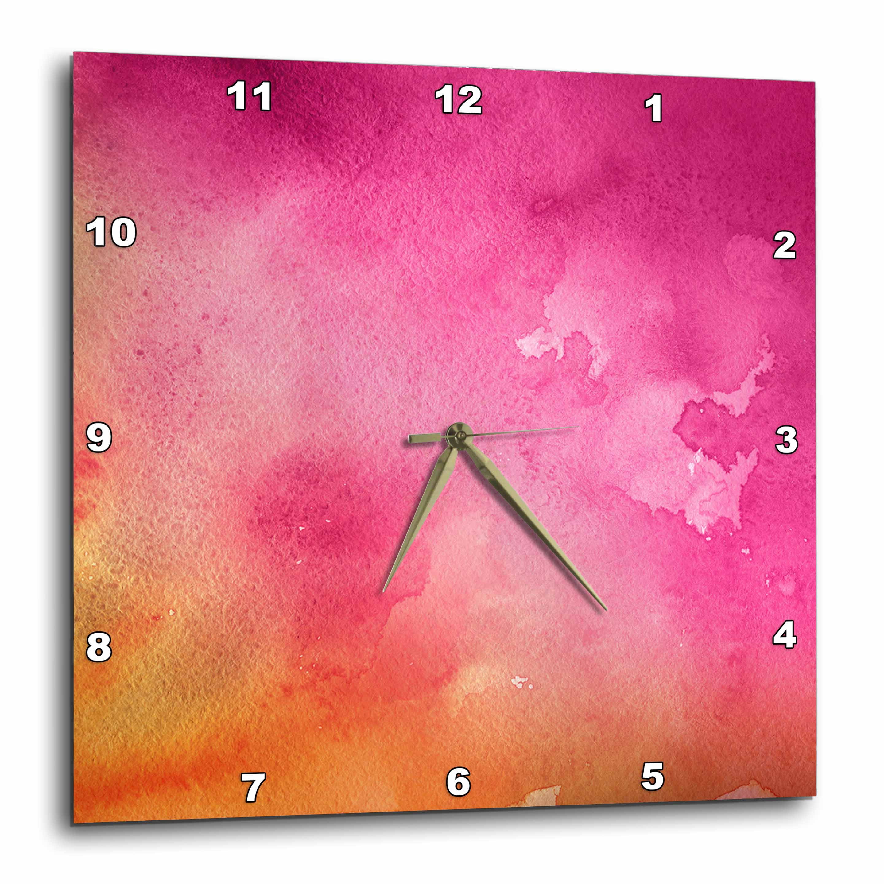 3drose, Abstract Painted Background in Bright Orange and Pink, 13x13 ...