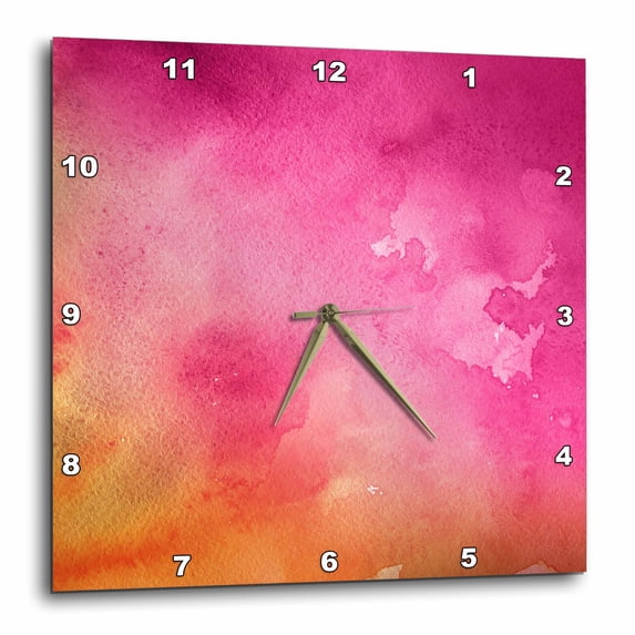 3drose, Abstract Painted Background in Bright Orange and Pink, 13x13 ...