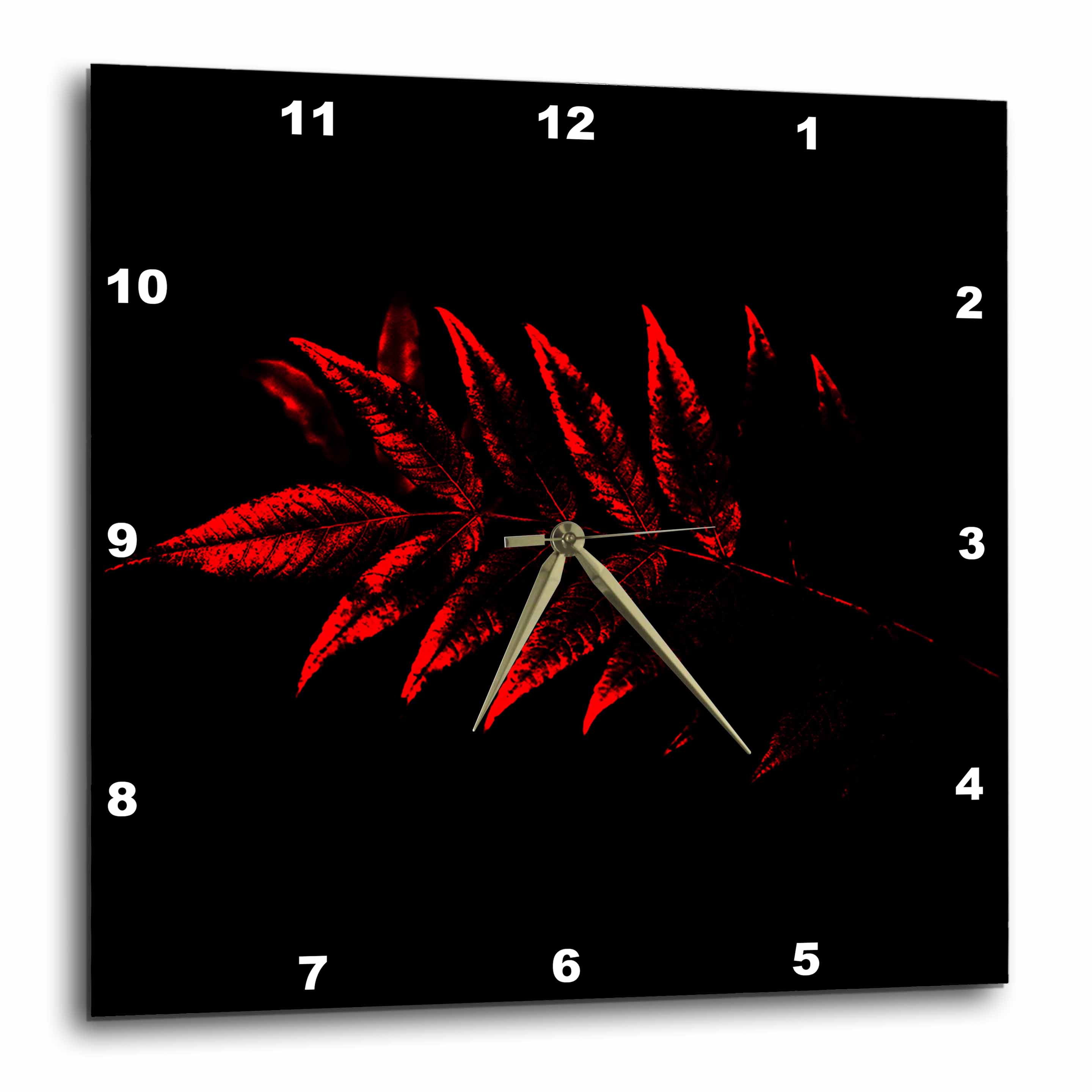 3drose, Abstract Photograph of Bright Red Sumac Leaves on Black ...