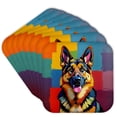 3drose, Adorable German Shepherd Dog, Colorful Background. Art Gift for ...