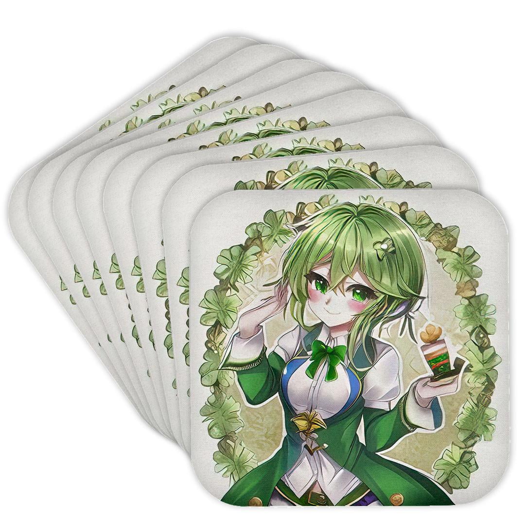 3drose, Adorable Irish Elf Girl, Four Leaf Clover Frame. Good Luck Gift ...