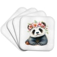 3drose, Adorable Panda Bear Cub, Pink Flowers. Animals for Kids Art ...