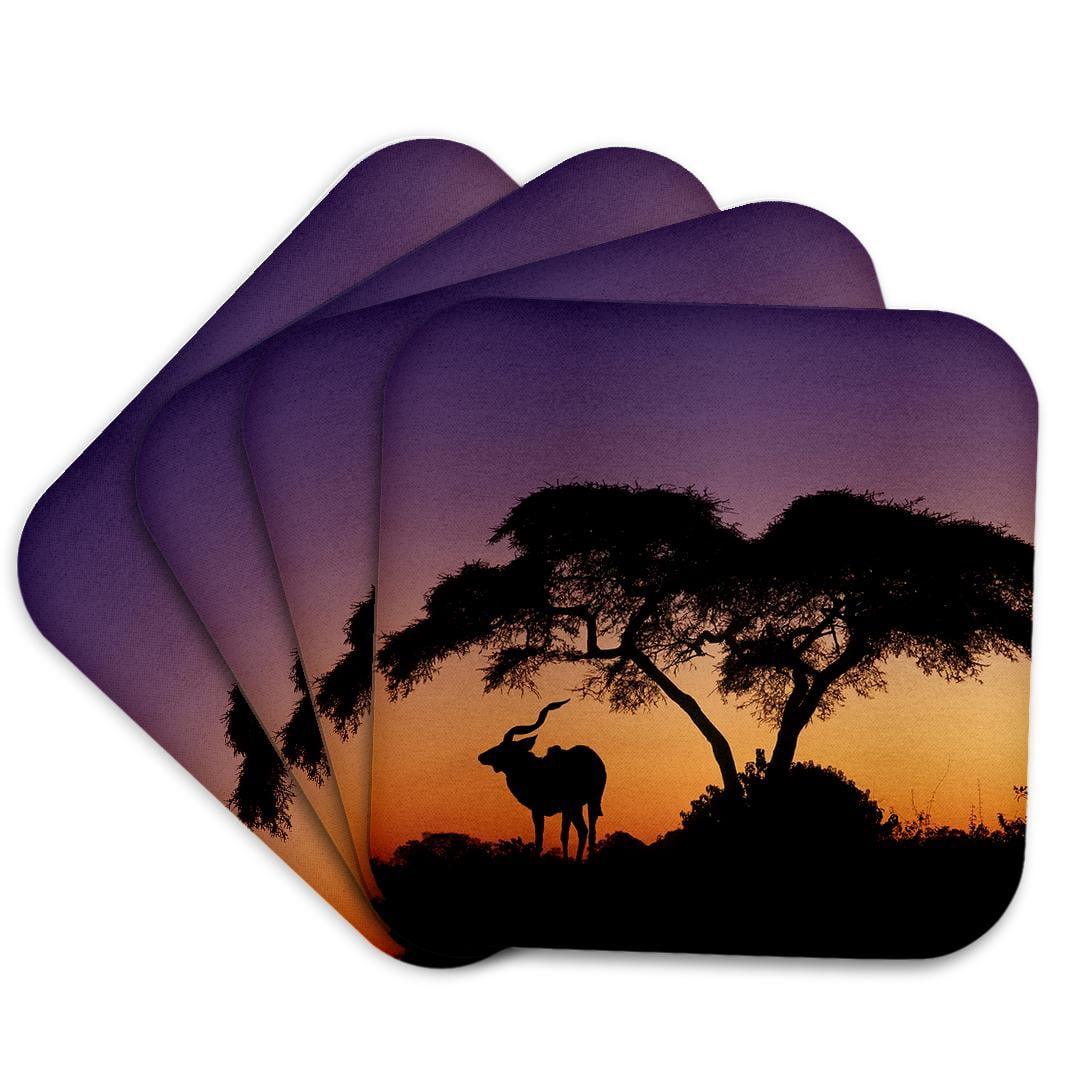 3drose, Africa, Botswana. Silhouette of Greater Kudu and Acacia Tree ...