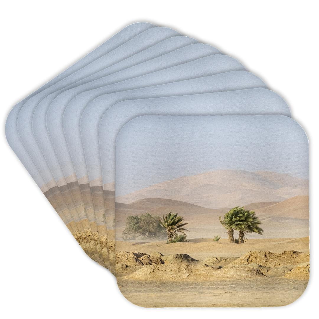 3drose, Africa, Morocco, Erg Chebbi. Trees and Sandstorm over Desert ...