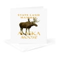 3drose, Alaska Territory Land Mammal the Elk, 1 Greeting Card with ...