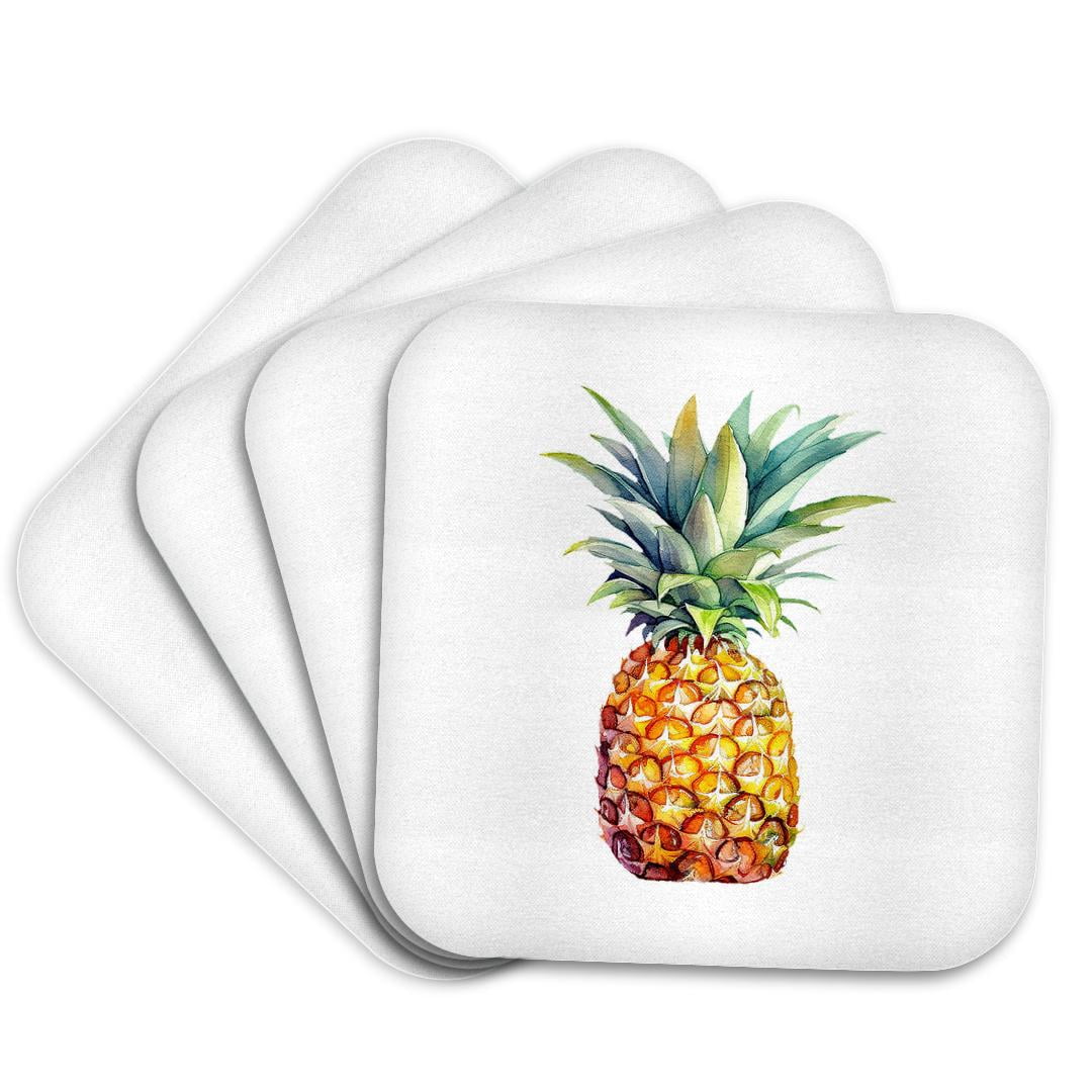 3drose, Amazing Art of a Pineapple Fruit on White, Positive Kitchen ...
