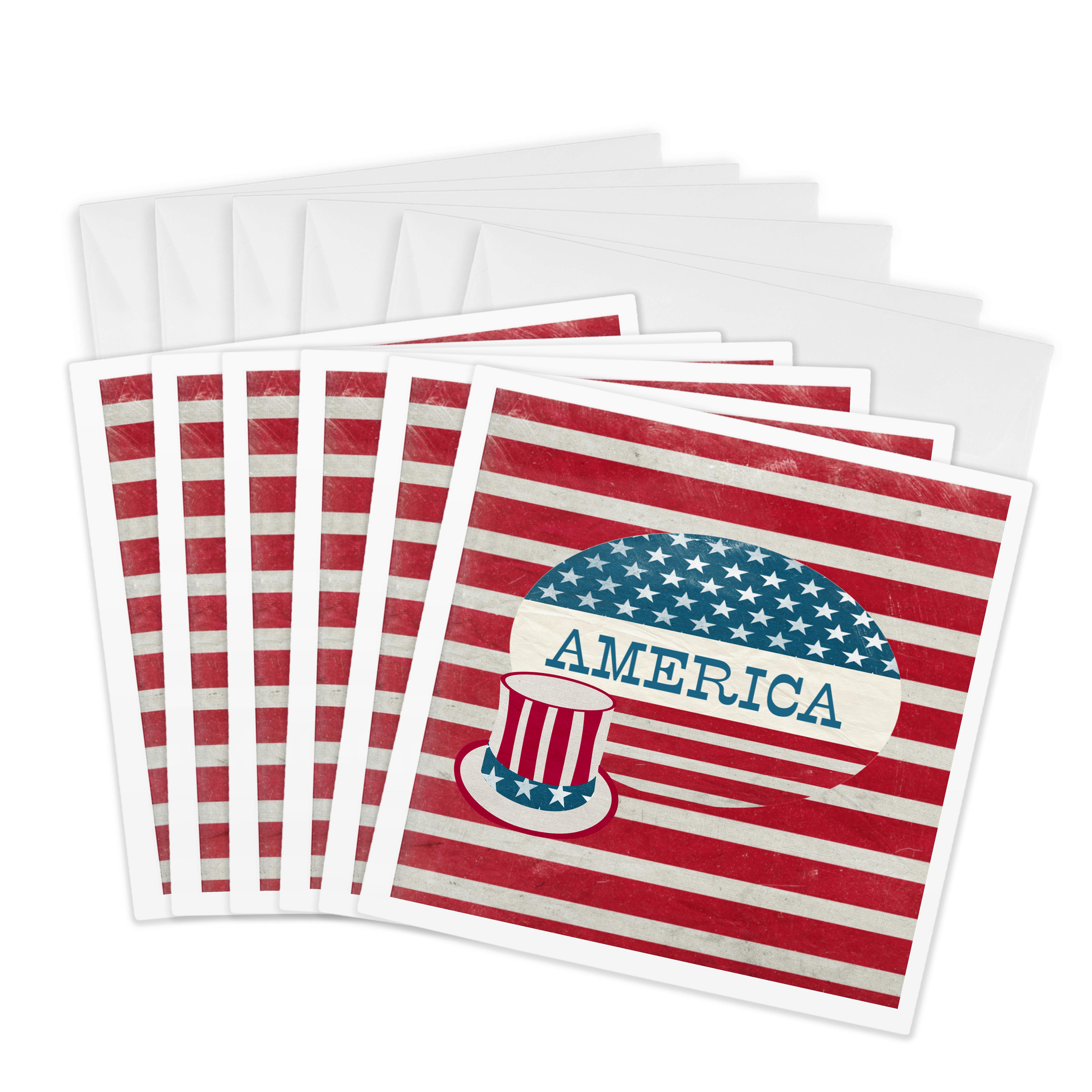 3drose, American Art for the Patriarchs of Heart, 6 Greeting Cards with ...