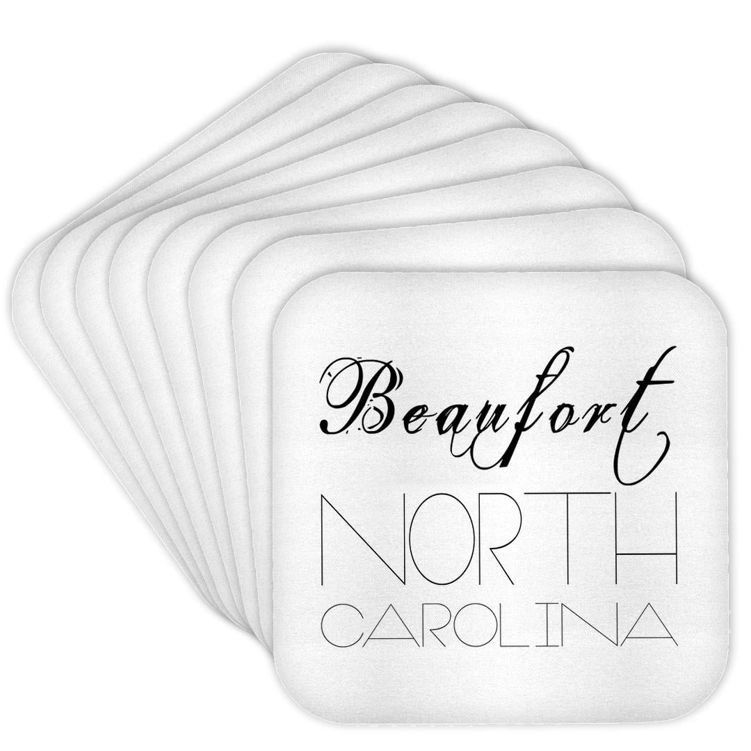 3drose, American Beaches. Decorative Text Beaufort, North Carolina, Set ...
