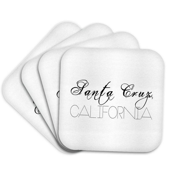 3drose, American Beaches. Decorative Text Santa Cruz, California, Set ...