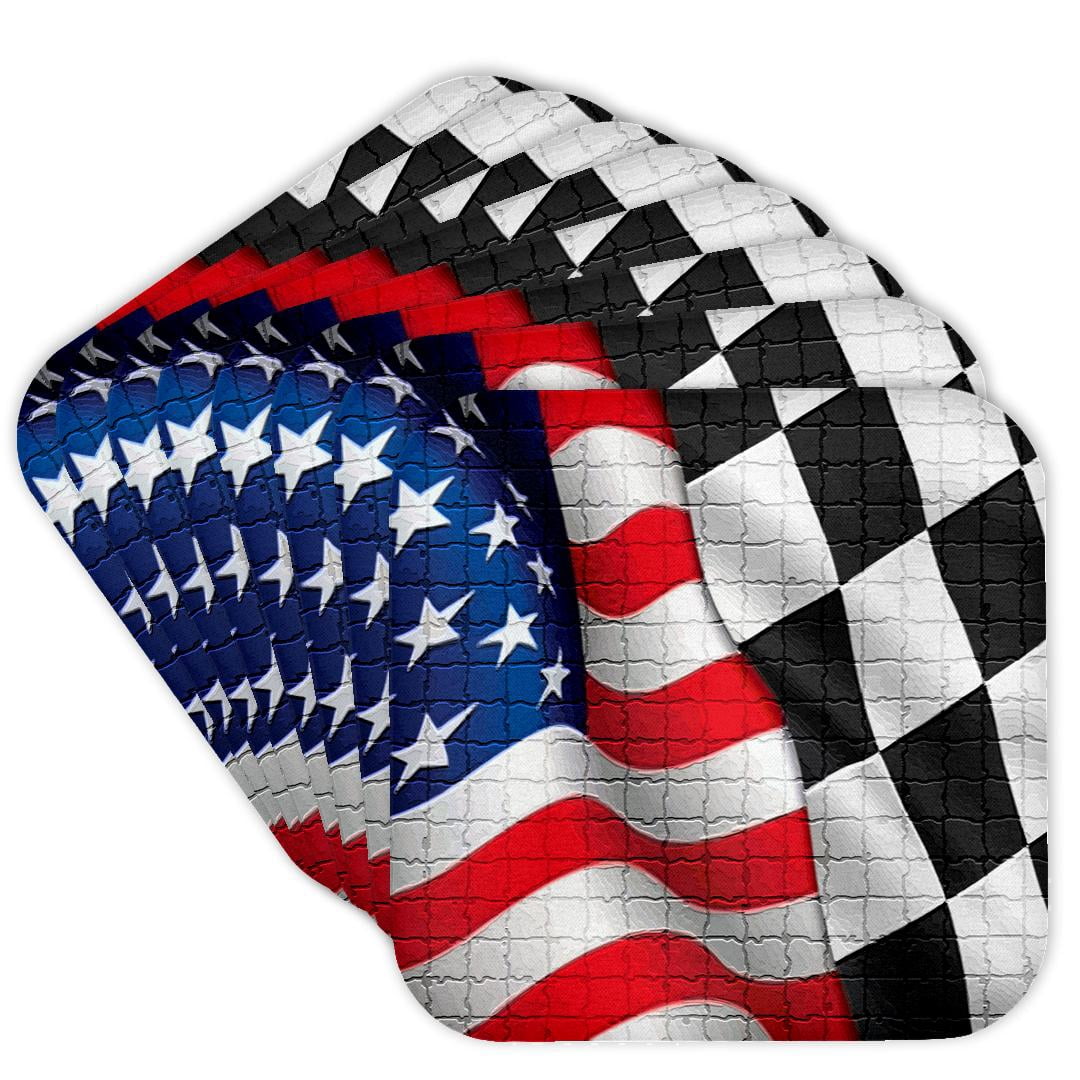 3drose, American Checker Flag, Set of 8 Coasters - Cork - Walmart.com