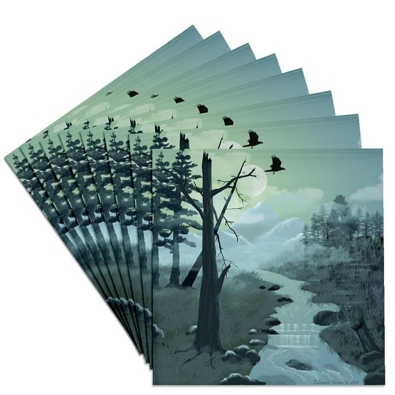 3drose, Appalachian Trail Creek, Set of 8 Ceramic Tile Coasters ...