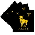 3drose, Aries Zodiac Sign. Image of a Ram, Star and a Symbol. Yellow on ...