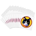 3drose, Aristocratic Tuxedo Cat Face Portrait. Round Frame of Yellow ...