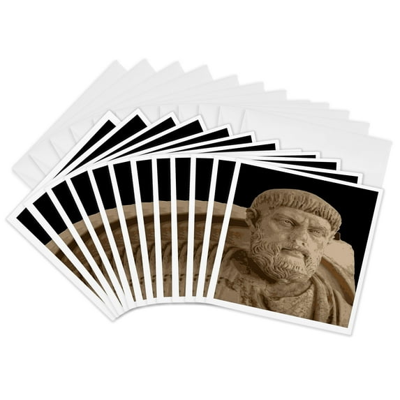3drose, Aristotle Greek Philosopher Statue, 12 Greeting Cards with ...