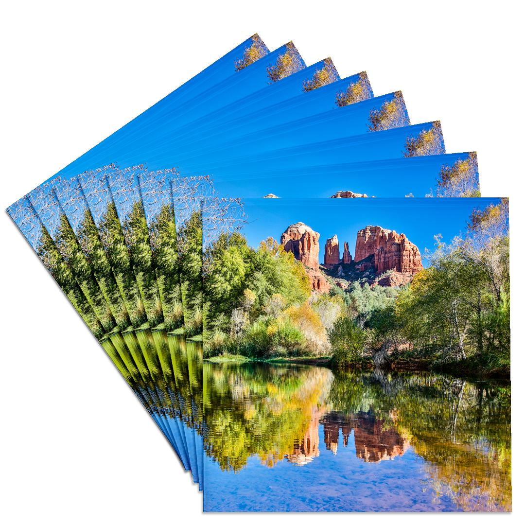 3drose, Arizona, Sedona, Red Rock Crossing, Reflections in the Water ...