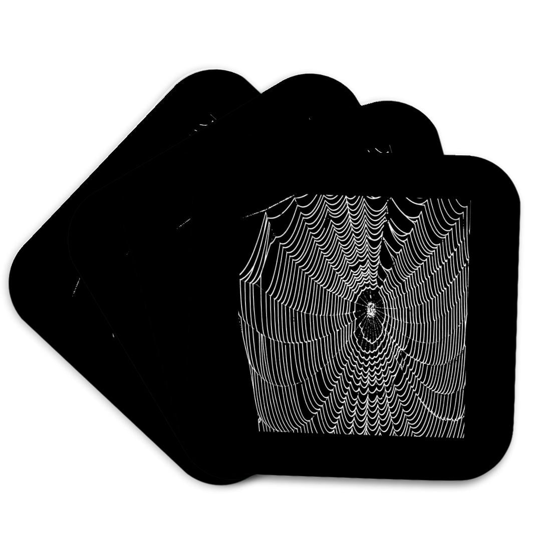 3drose, Artistic Halloween Spider Cobweb Doodle in White, Set of 4 ...