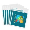 3drose, Artistic Toucan with Vertical Toucan Text, 6 Greeting Cards ...