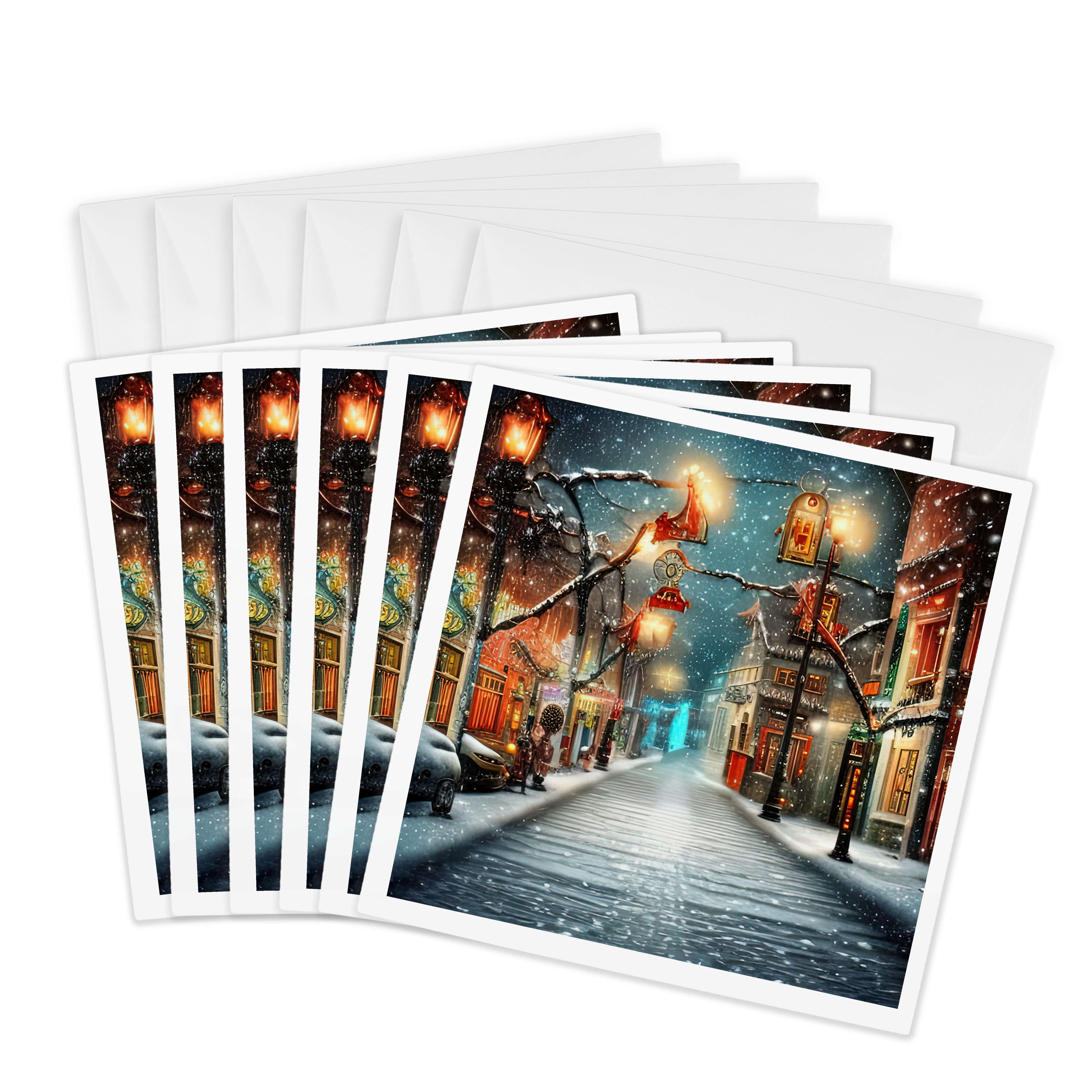 3drose, Artistically Decorated Street of a Fairy City on Christmas Eve ...