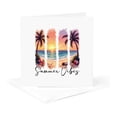 3drose, Artsy Tropical Sunset and Summer Vibes Text. Family Friendly ...