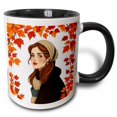 3drose, Attractive Girl in Beanie and Coat, Leaves. Allegory of Autumn ...
