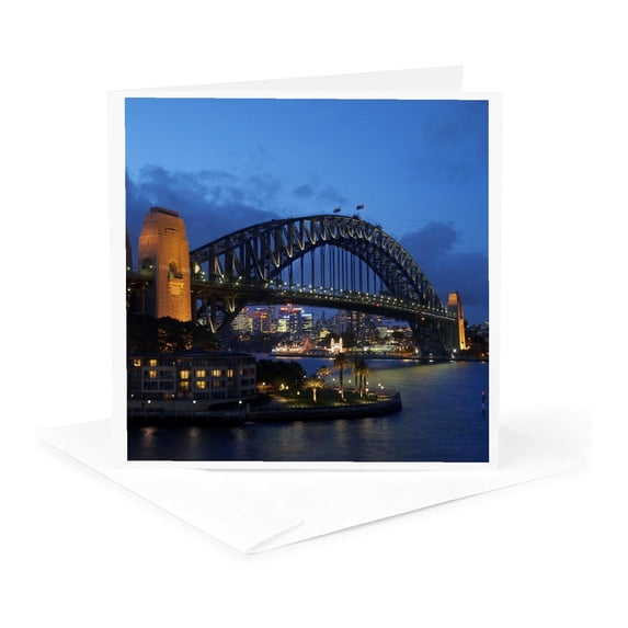 3drose, Australia, Nsw, Sydney Harbour Bridge, Tour Boat at Night-au01 ...