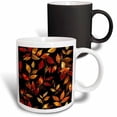 3drose, Autumn Red and Image of Gold Leaves Pattern, 11oz Magic ...