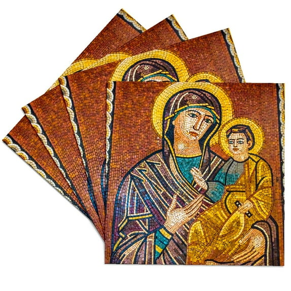 3drose, Baby Jesus and Mary Mosaic, Saint Georges Church, Madaba ...