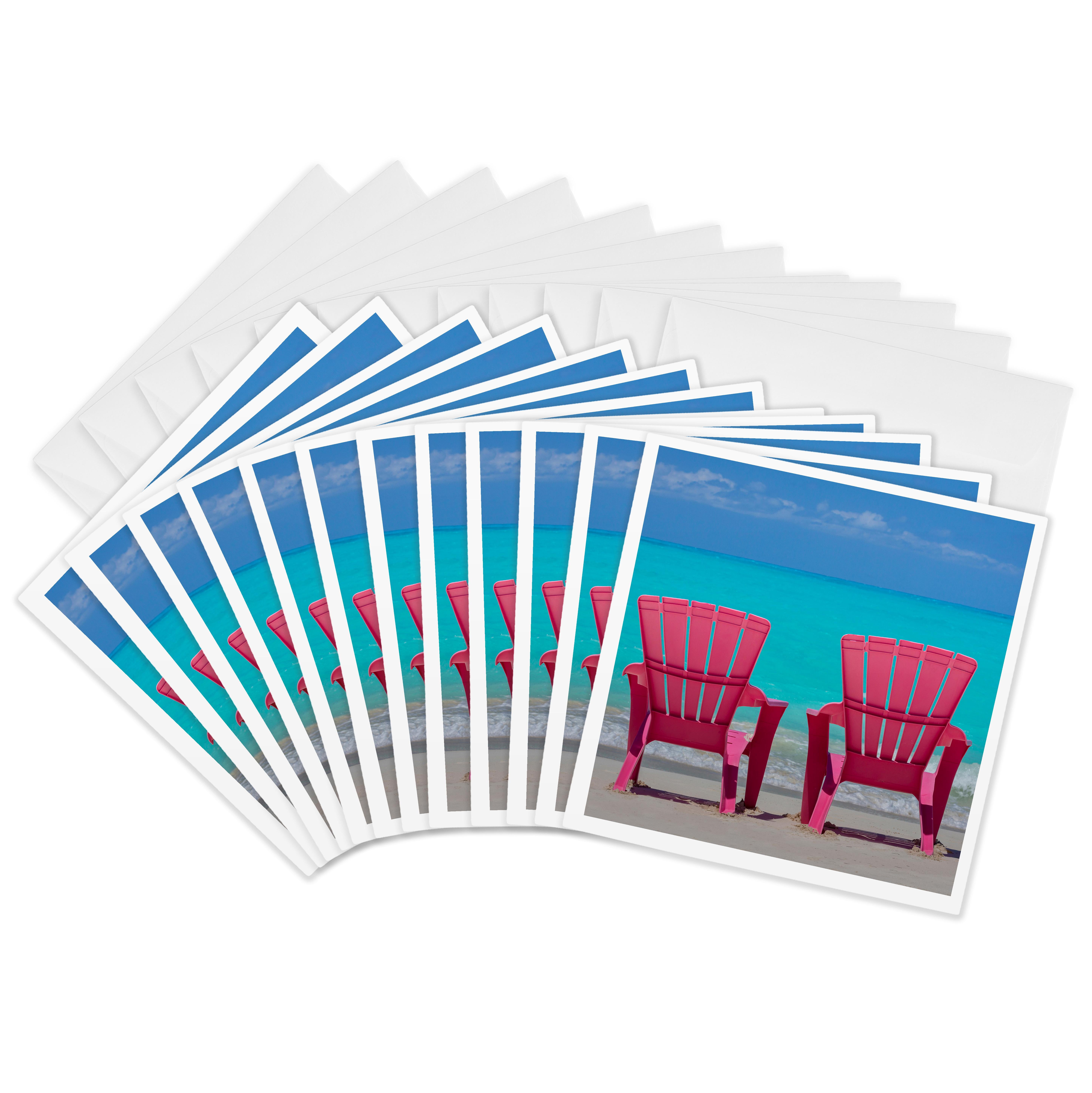3drose, Bahamas, Little Exuma Island. Pink Chairs on Beach., 12 ...
