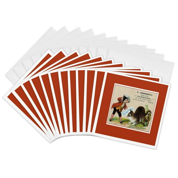 3drose, Bakery Trade Card with Colonial Boy and a Kat Brooklyn Ny, 12 ...