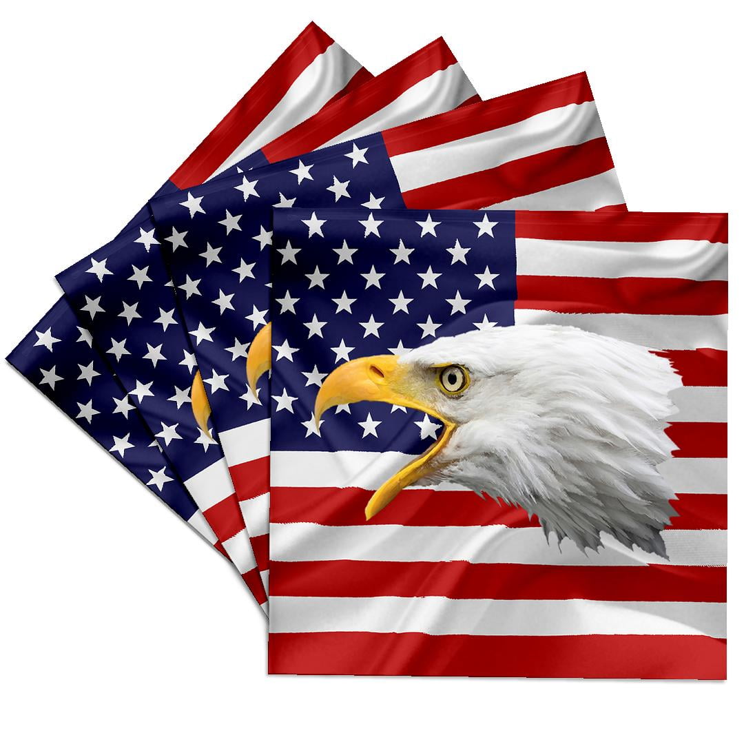 3drose, Bald Eagle Head over the American Flag. a Nice Patriotic Gift ...