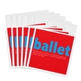 3drose, Ballet Definition in Red and Blue, 6 Greeting Cards with ...