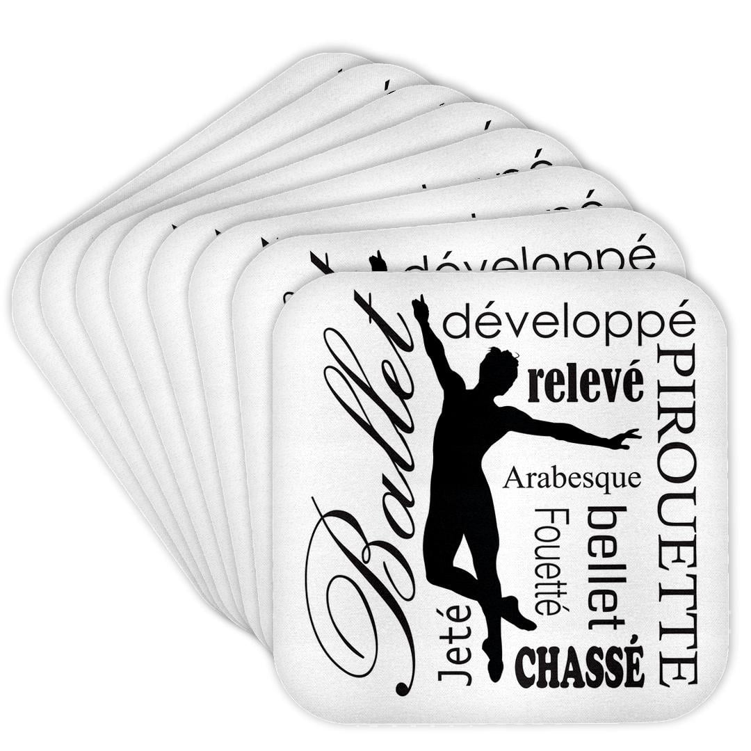 3drose, Ballet Words and Terminology, Set of 8 Coasters - Soft ...