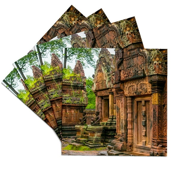 3drose, Banteay Srei Temple Complex, Angkor, Siem Reap, Cambodia, Set ...