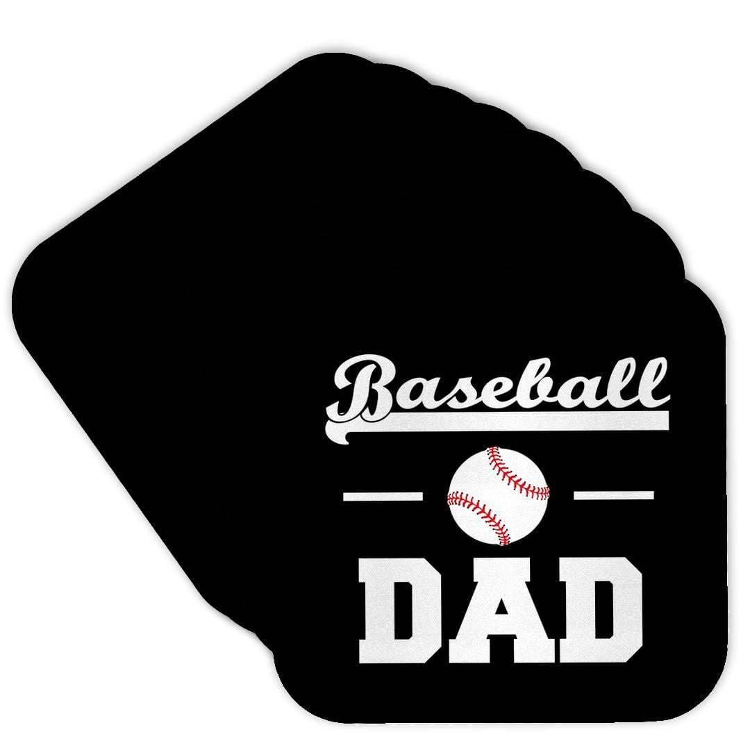 3drose, Baseball Dad with Baseball Clipart. White Letters on Black ...