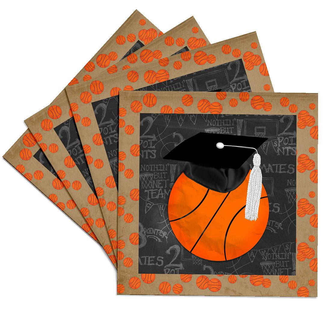3drose, Basketball Graduation, Cap on Ball, Chalkboard, Basketball ...