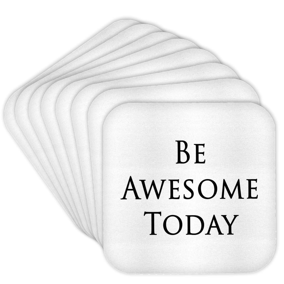 3drose, Be Awesome Today, Set of 8 Coasters - Cork - Walmart.com